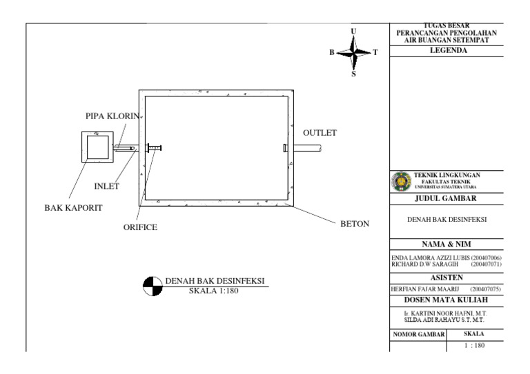 Denah Bak Desinfeksi Rinda | PDF