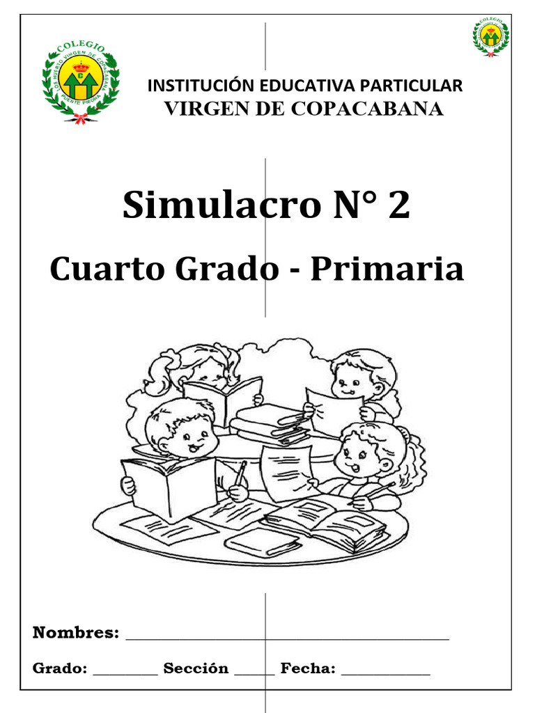 Segundo Simulacro 4to de Primaria | PDF