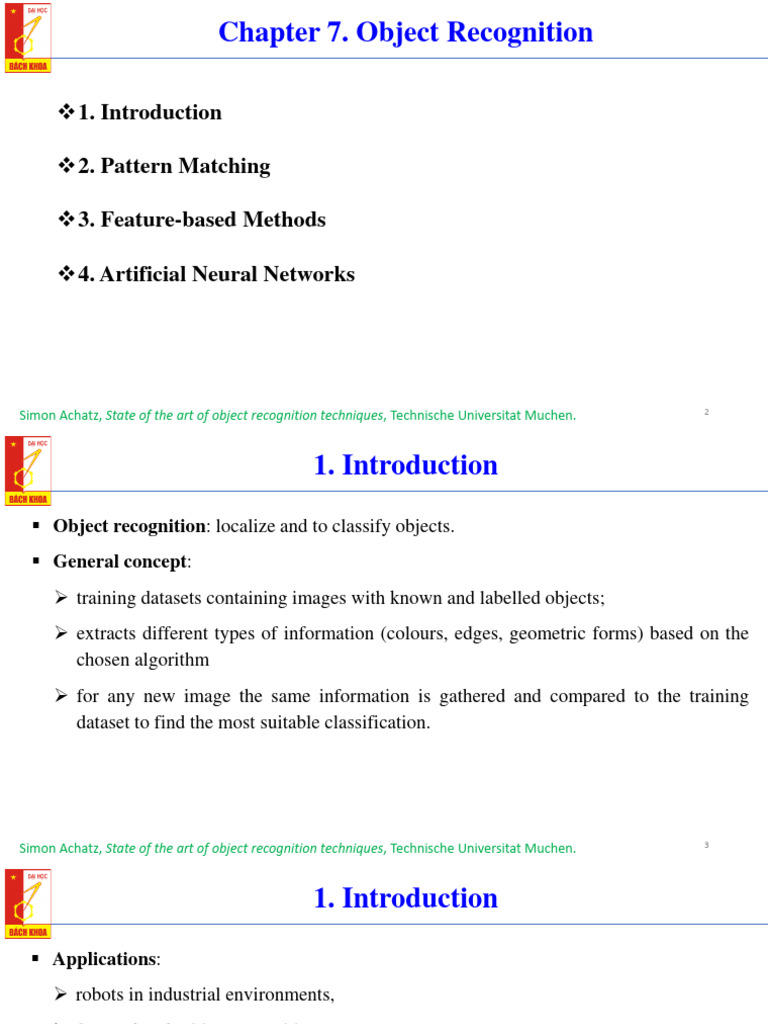 Chapter 7. Object Recognition | PDF | Artificial Neural Network | Vision