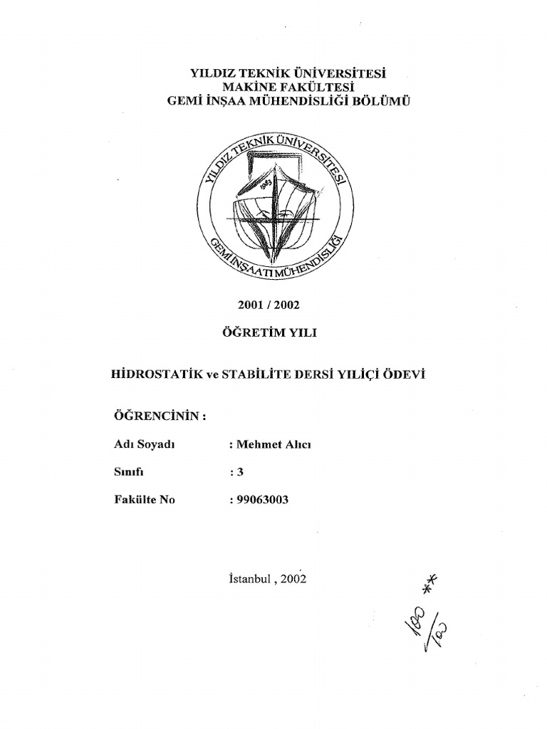 Hidrostatik Odevi | PDF