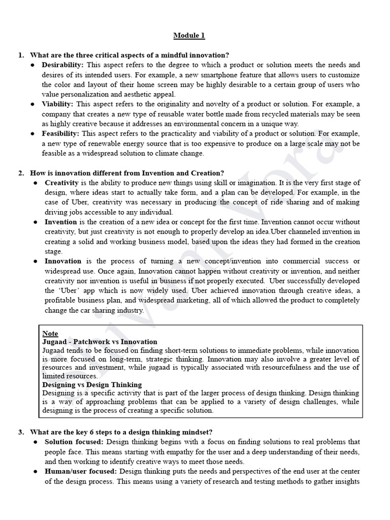 Design Thinking Notes | PDF