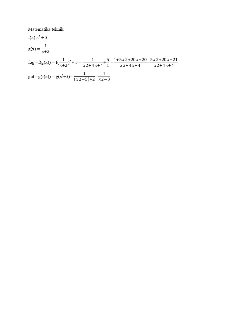Matematika Teknik Fog Gof | PDF