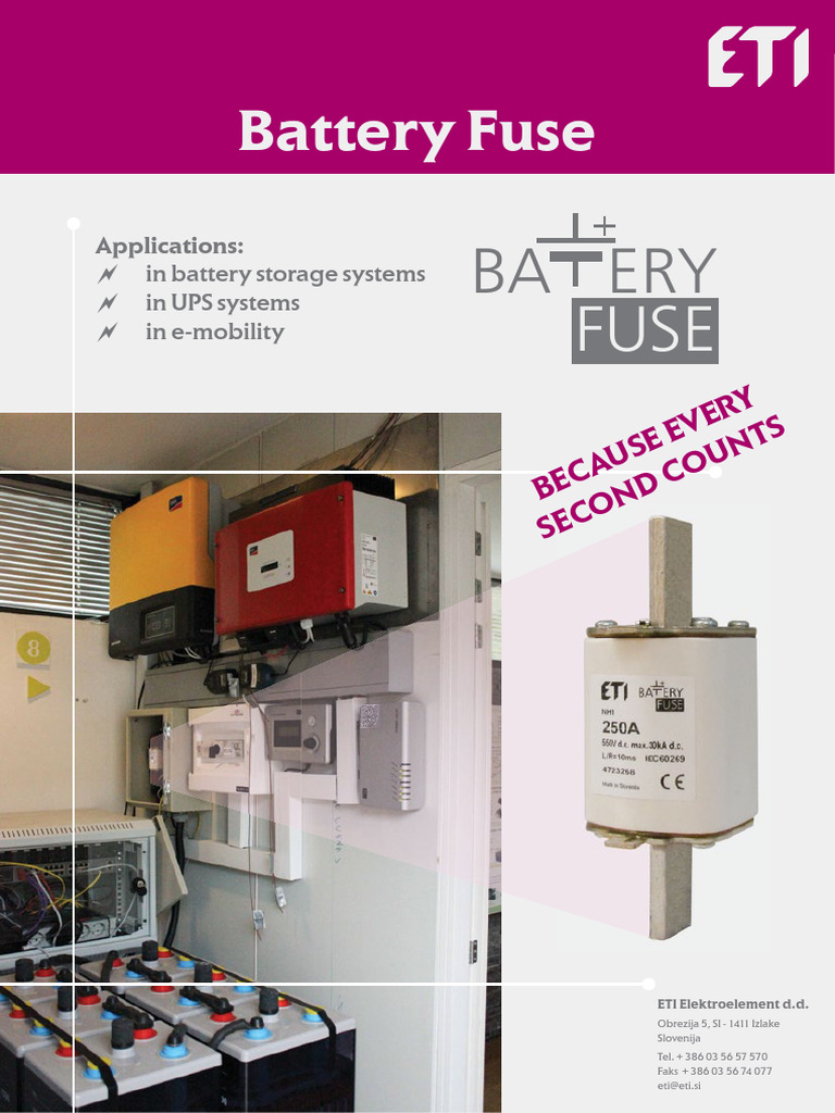 Battery Fuse | PDF | Fuse (Electrical) | Energy Technology