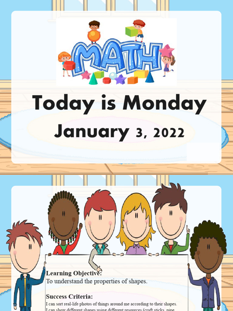 Maths - Monday - Week 1 Term 2 - Shapes Revision | PDF