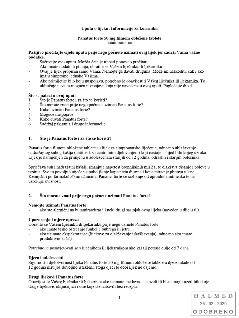 Panatus Forte 50 MG | PDF