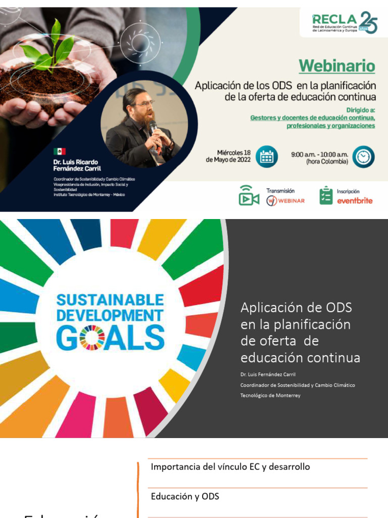 RECLA PPT Aplicación de ODS en La Planificación y Oferta de Educación Continua - Compressed ...
