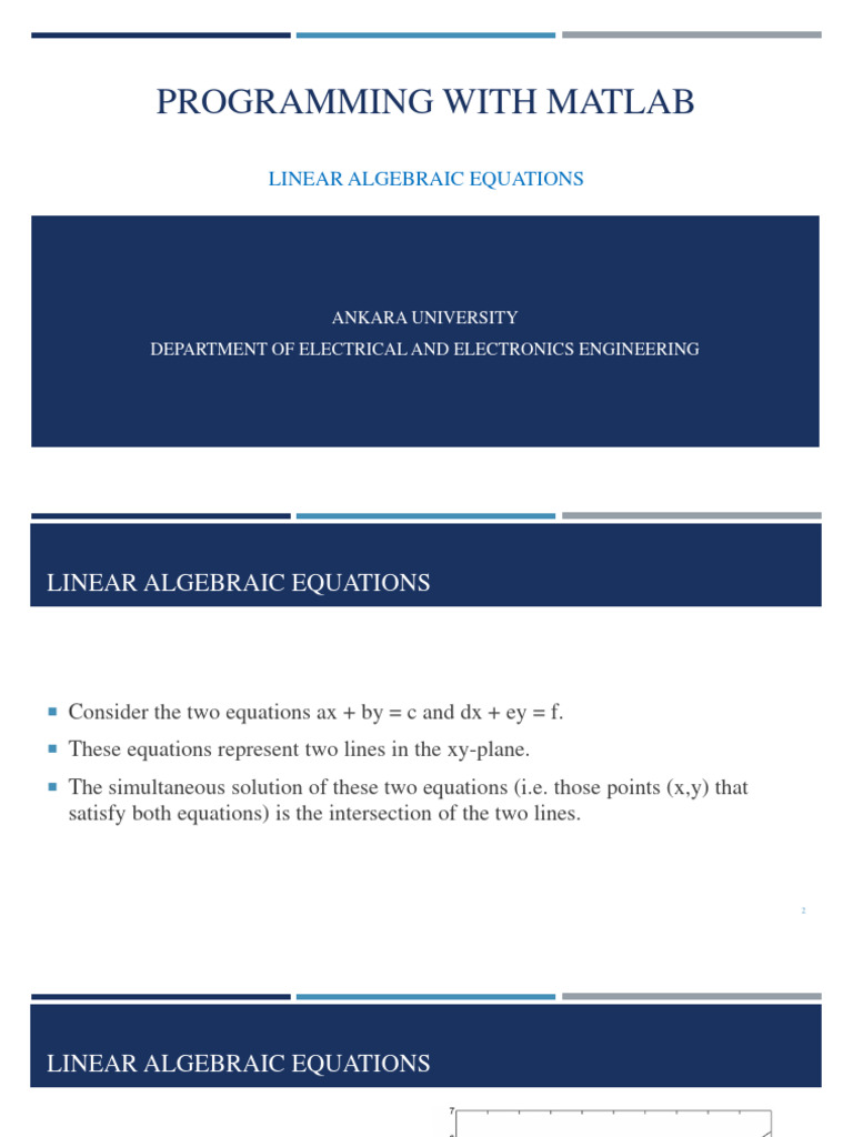 8 - Programming With MATLAB | PDF | Equations | Determinant