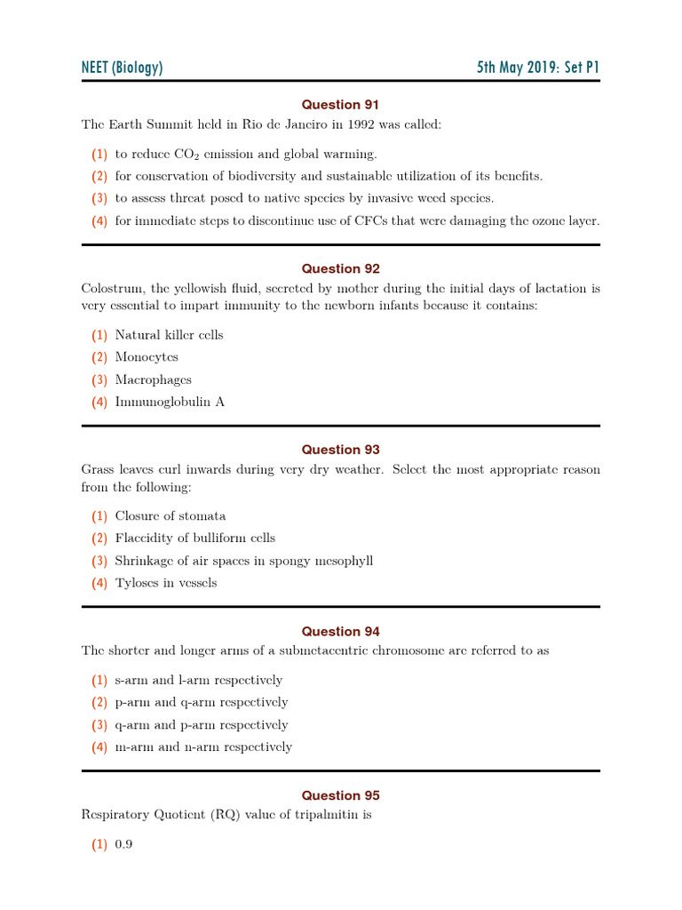 01_NEET_19_0505_BI_Q-1 | PDF | Vertebral Column | Biology