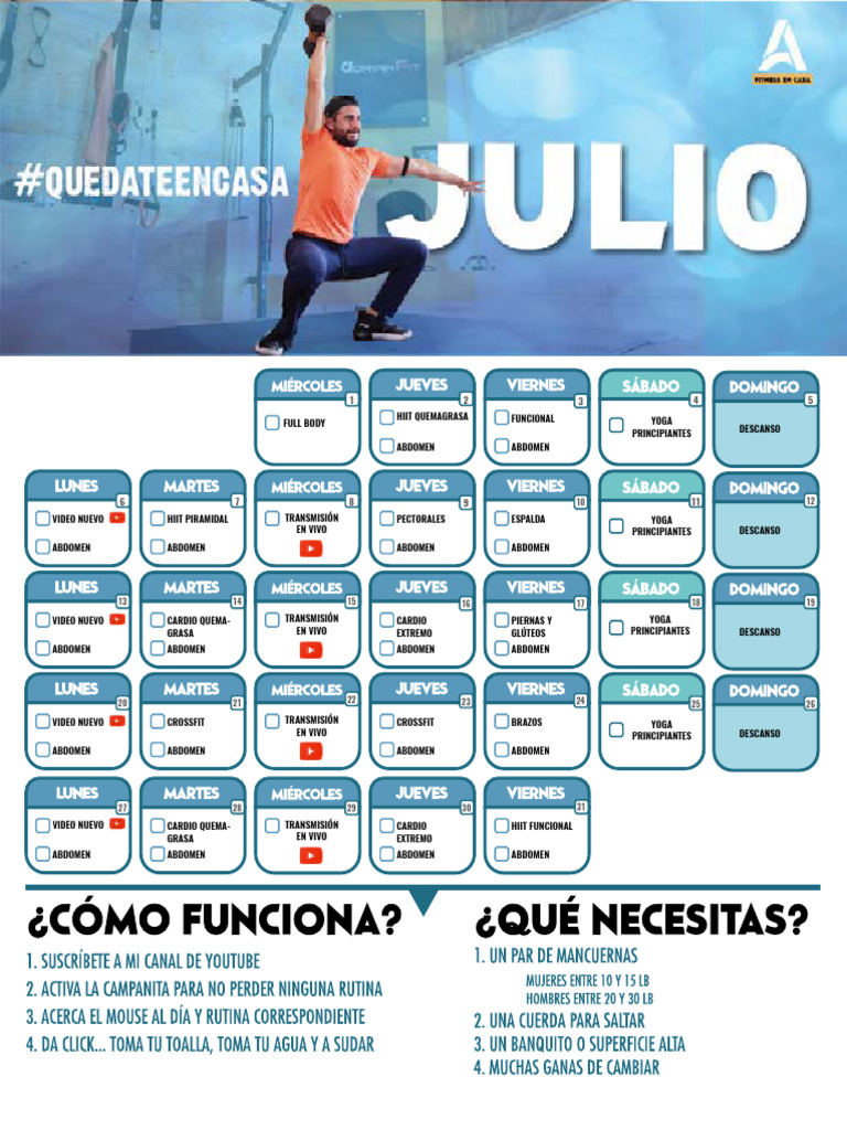 Calendario Julio 2020 | PDF