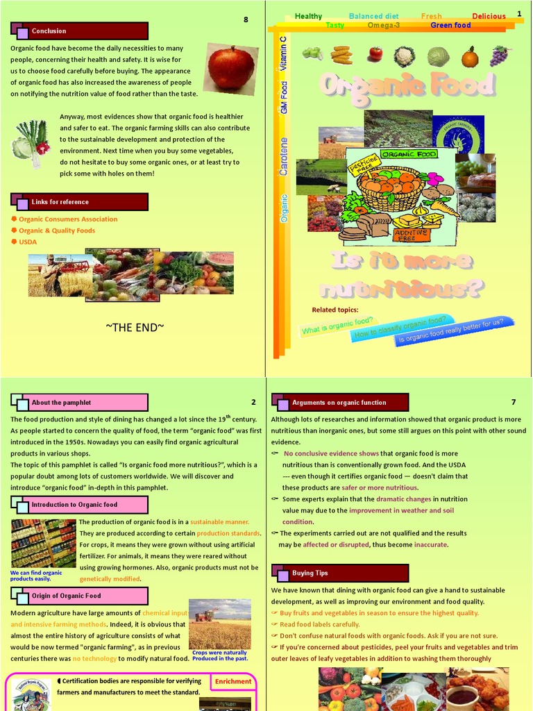 Pamphlet 2 | Organic Foods | Organic Farming