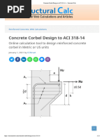 Corbel Design per ACI 318-08 Standards | PDF | Bending | Solid Mechanics