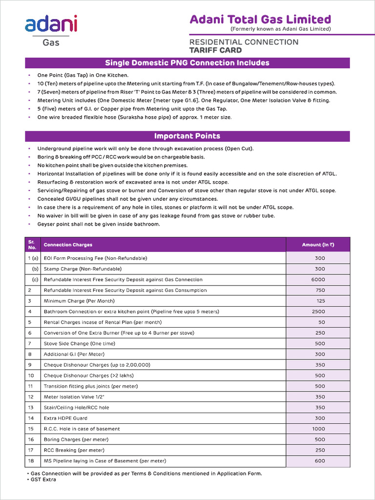Domestic Tariff Card R2 | PDF