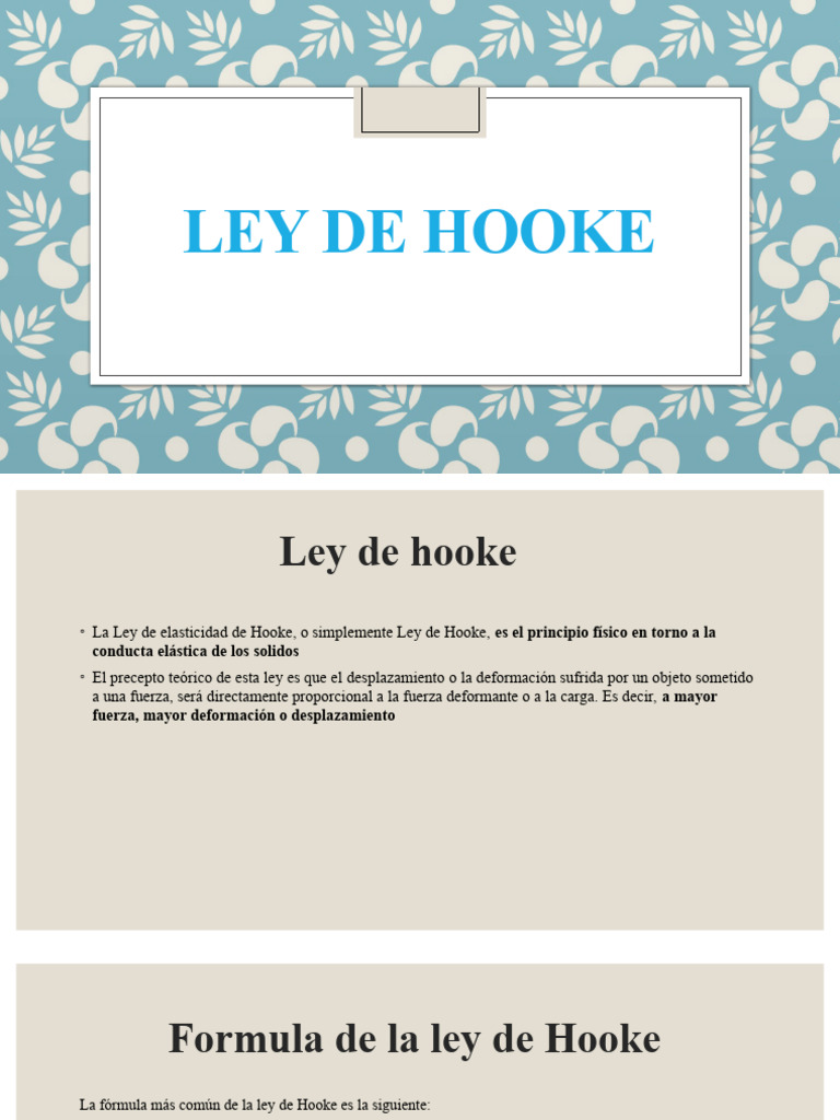 Ley de hooke | PDF