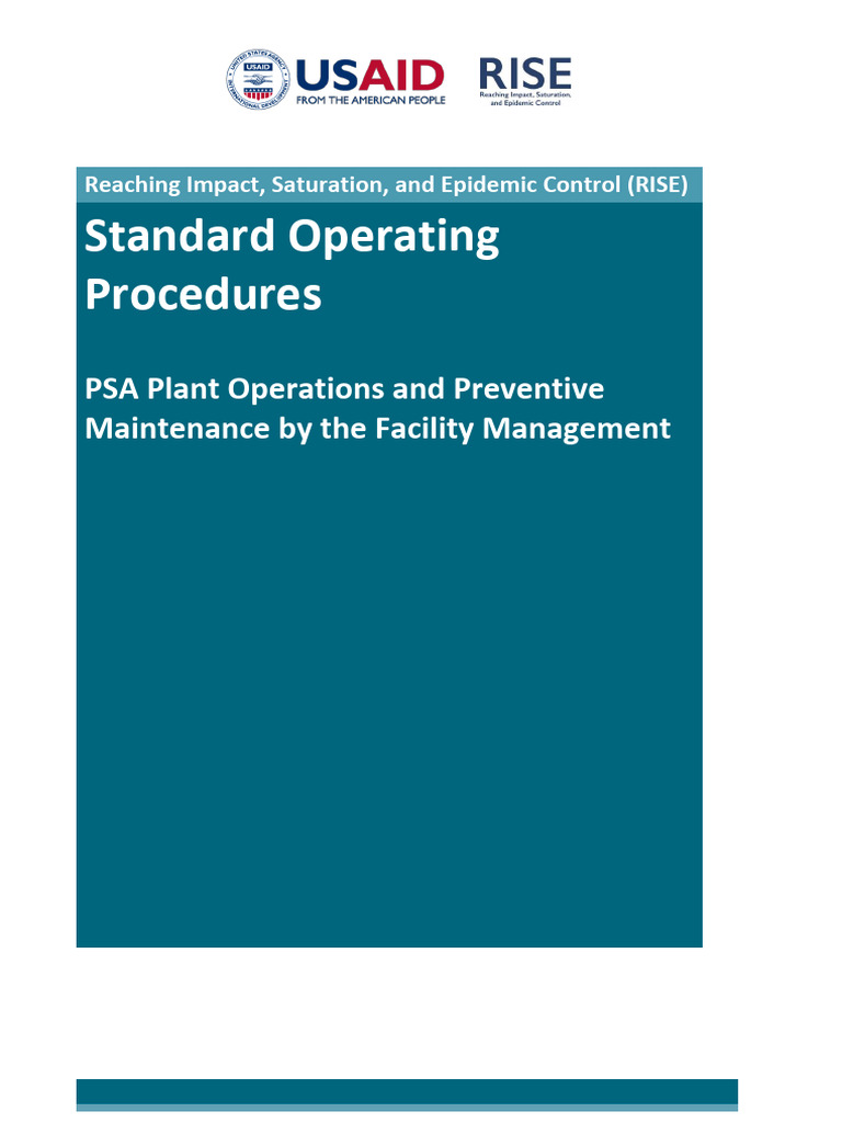 SOP On PSA Plant USAID RISE 04032022 F7fUBr6 | PDF