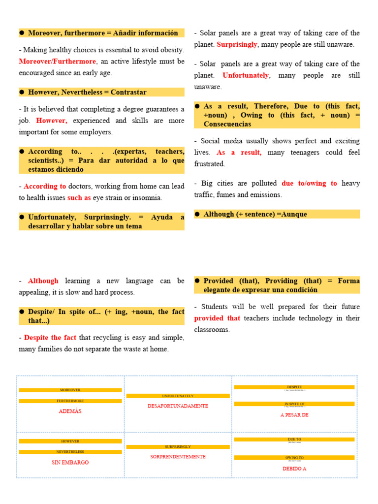 15 Conectores para Escribir Una Essay | PDF