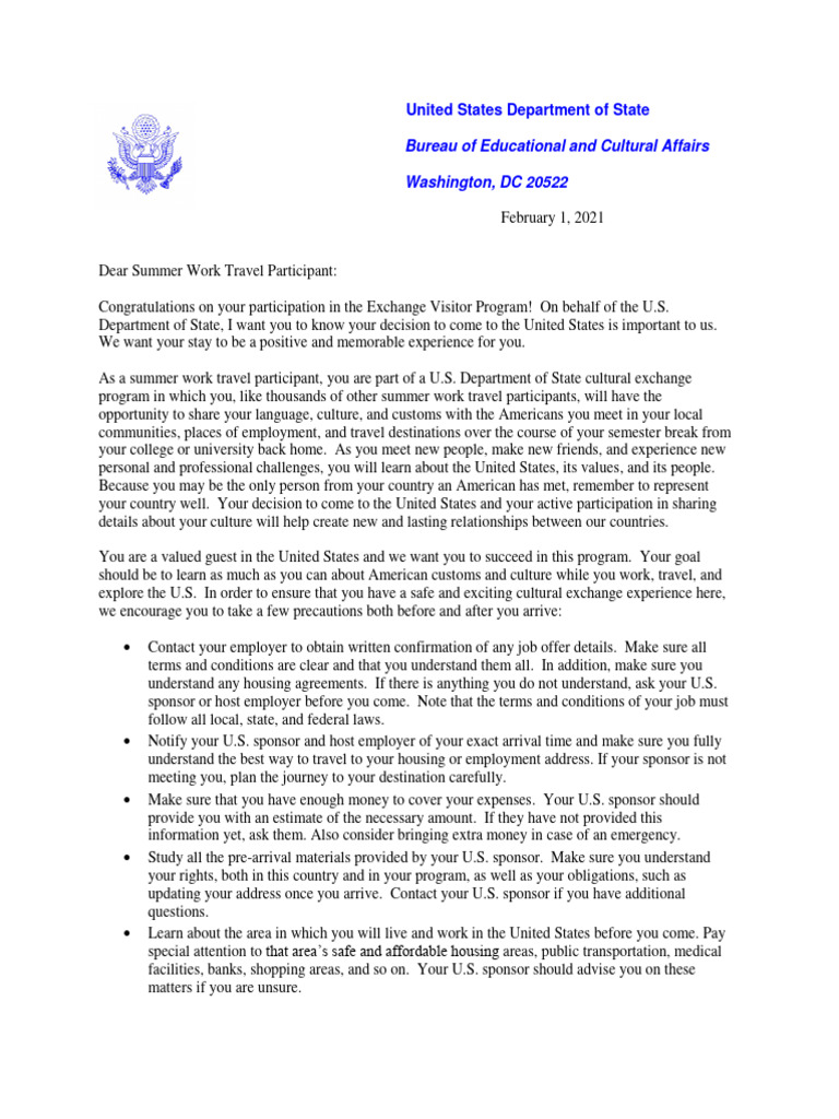 SWT Participant Advisory Letter 2021 | PDF | Law