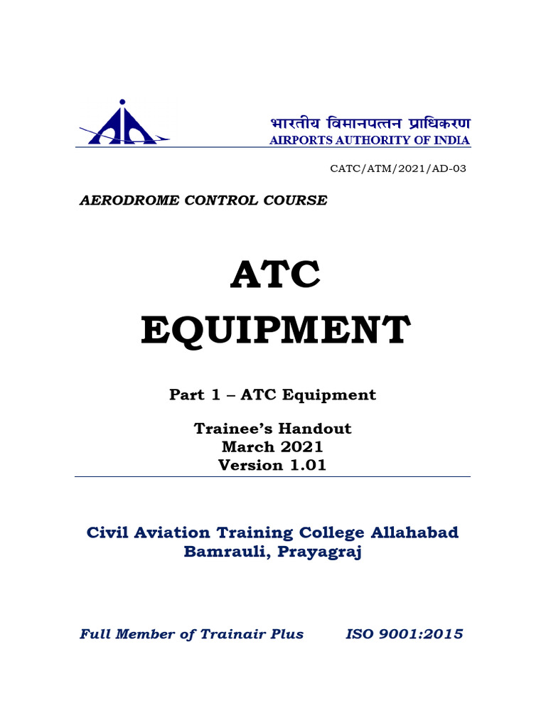 Aerodrome Control Course: ATC Equipment | PDF | Technology & Engineering