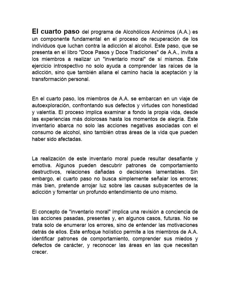 El Cuarto Paso | PDF