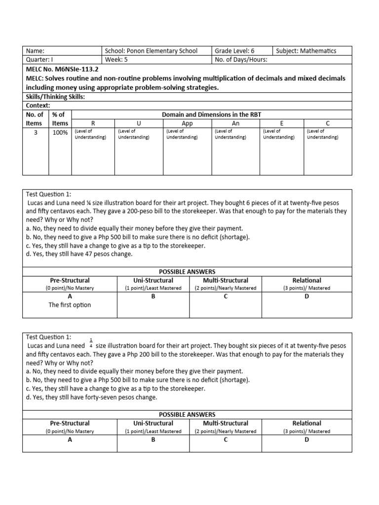 Templates-for-the-Workshop-on-Writing-Multi-Dimensional-Test-Questions ...