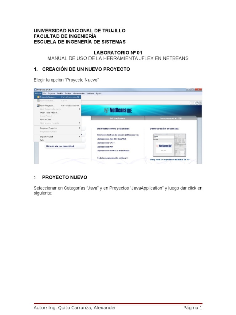 Manual Uso JFLEX | PDF | Java (lenguaje de programación) | Compilador