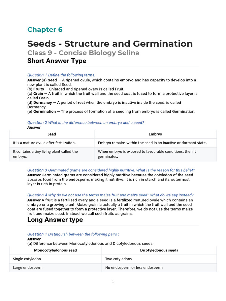 GR 9 CH 6 and 7 Question and Answer | PDF