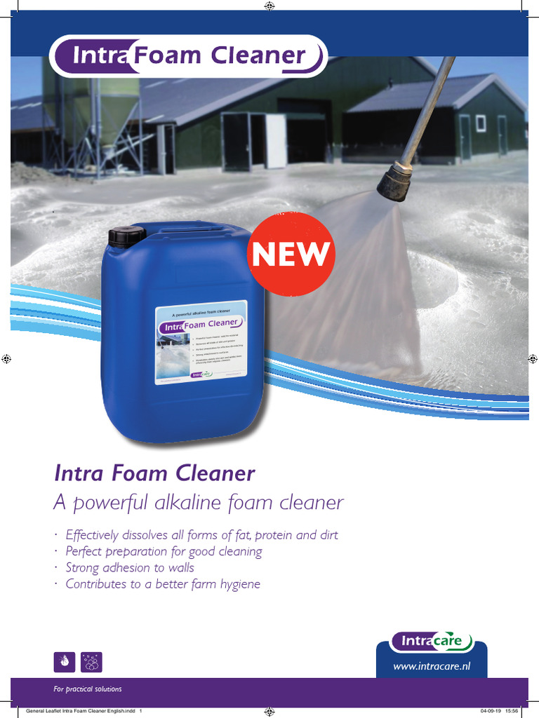 Intra Foam Cleaner: Effective Farm Hygiene | PDF | Foam | Water