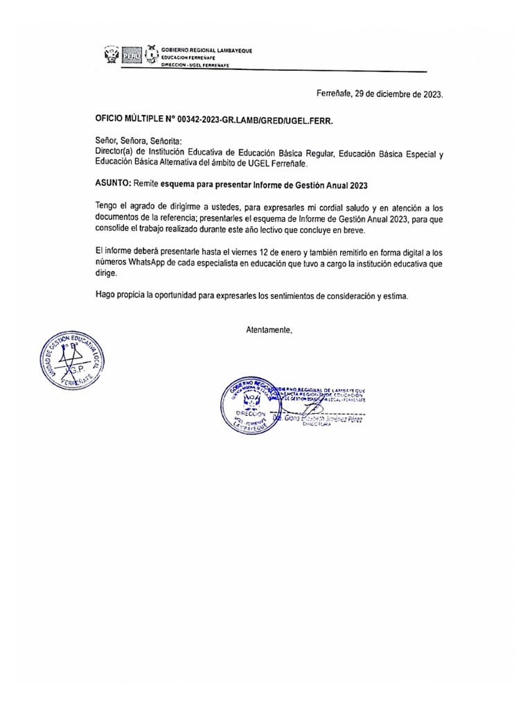 Oficio de Solicitud de Iga 2023 | PDF