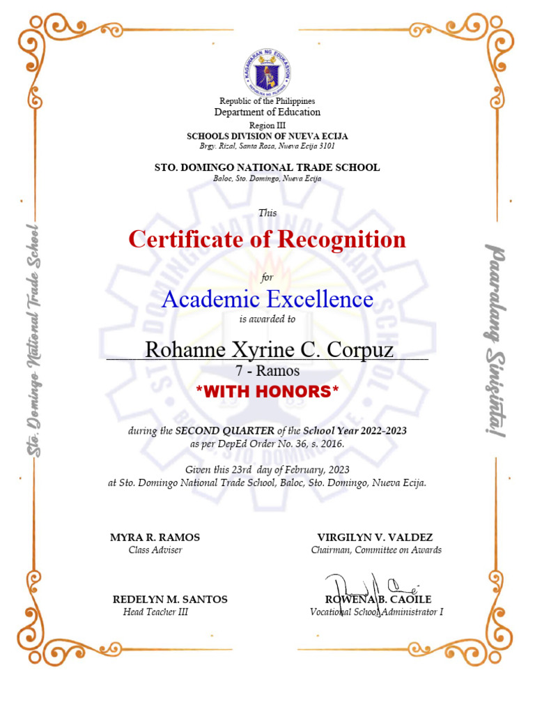 ACHIEVERS Template Recognition | PDF