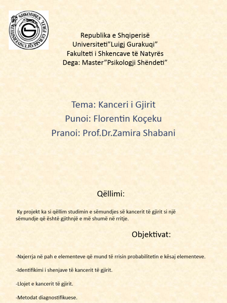 Kanceri Gjirit | PDF