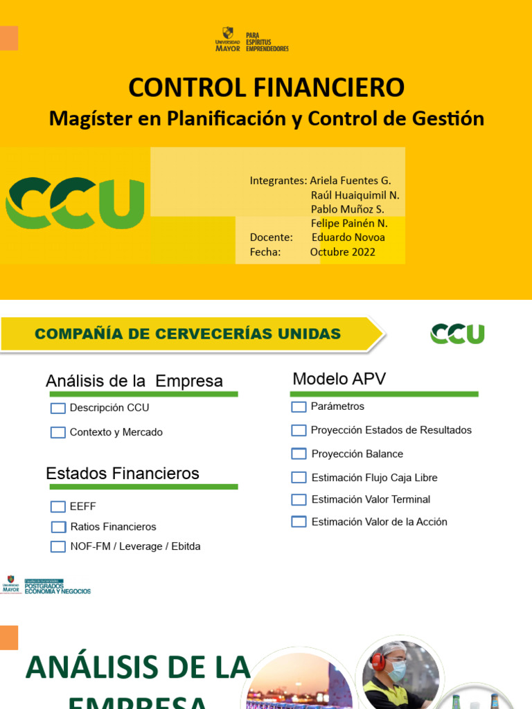 Análisis Financiero de CCU 2022 | PDF | Hoja de balance | Compartir ...