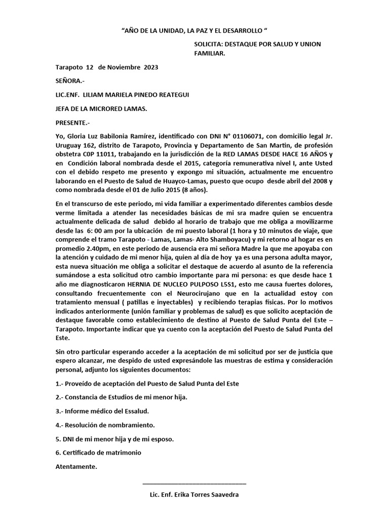 Solicitud de Destaque | PDF