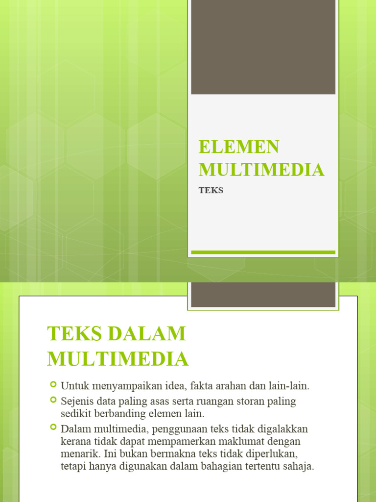 Elemen Teks Multimedia | PDF