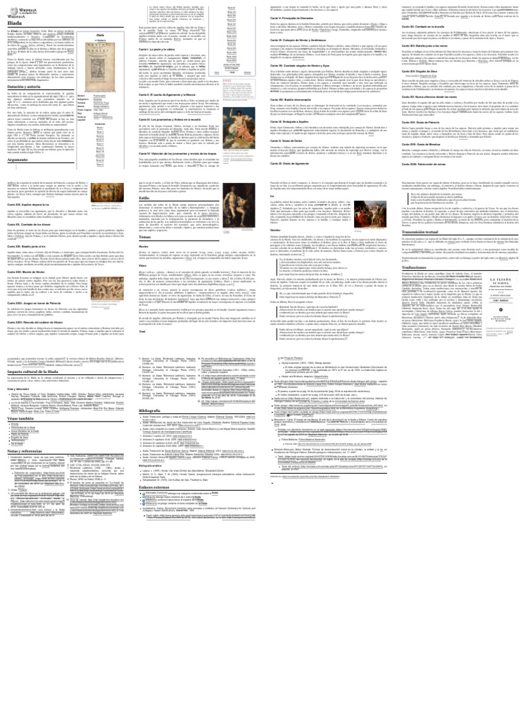 La Cólera de Aquiles en la Ilíada | PDF | Ilíada | Héctor