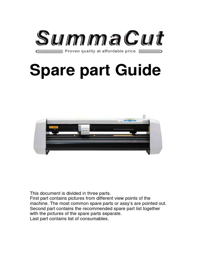 Despiece Summa Cut | PDF | Belt (Mechanical) | Tools