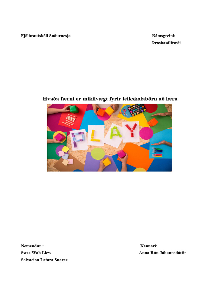 Þroskasálfræði Ritgerð | PDF