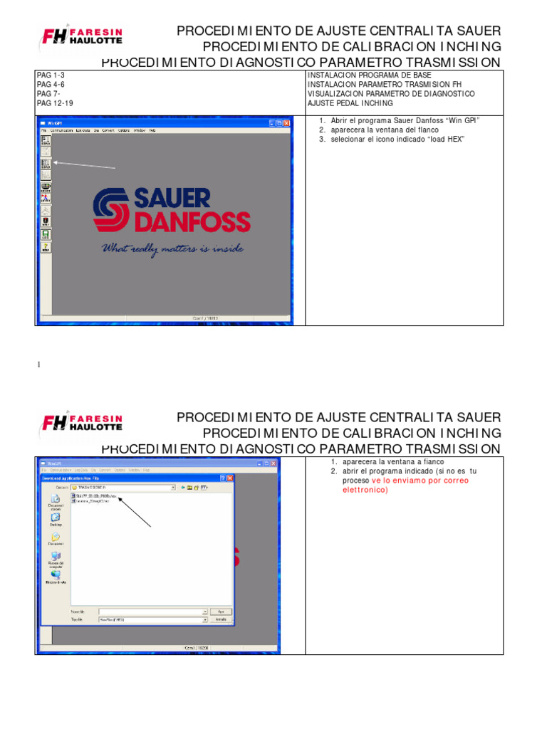 Carga Programa Sauer Danfoss | PDF | Calibración