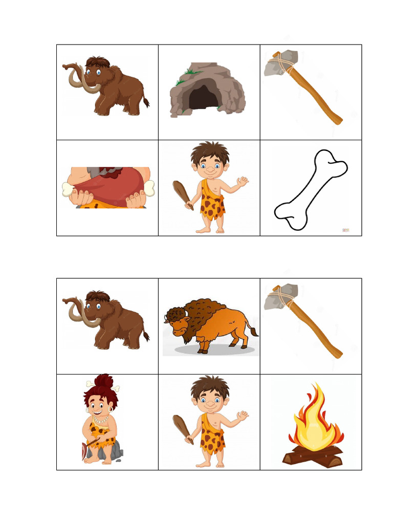 BINGO Prehistoria | PDF