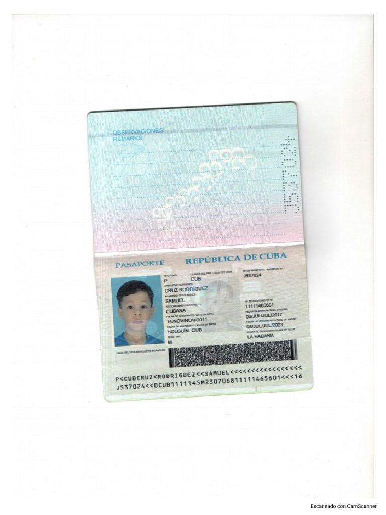 Pasaporte Samu | PDF