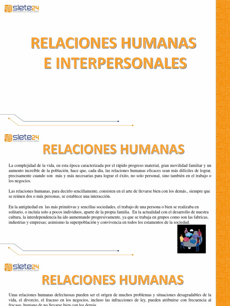 Relaciones Humanas e Interpersonales | PDF