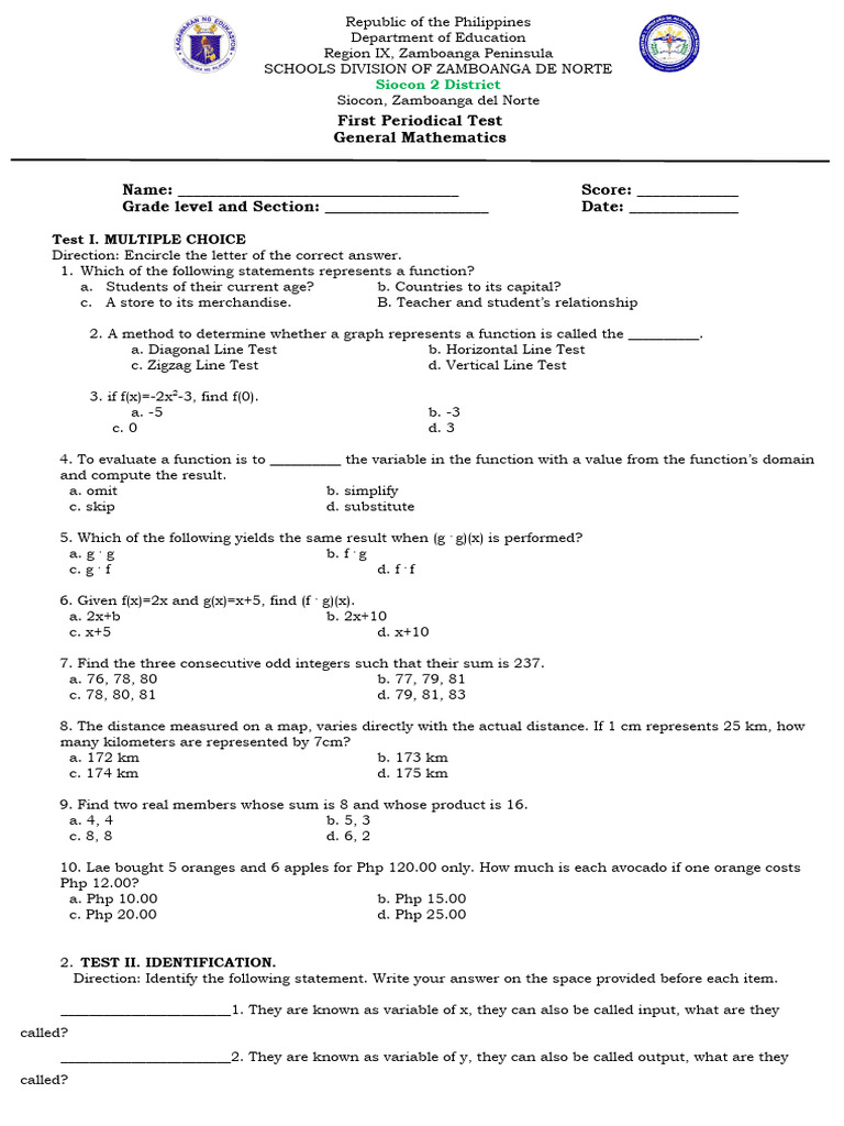 Gen Math | PDF | Function (Mathematics) | Mathematical Analysis