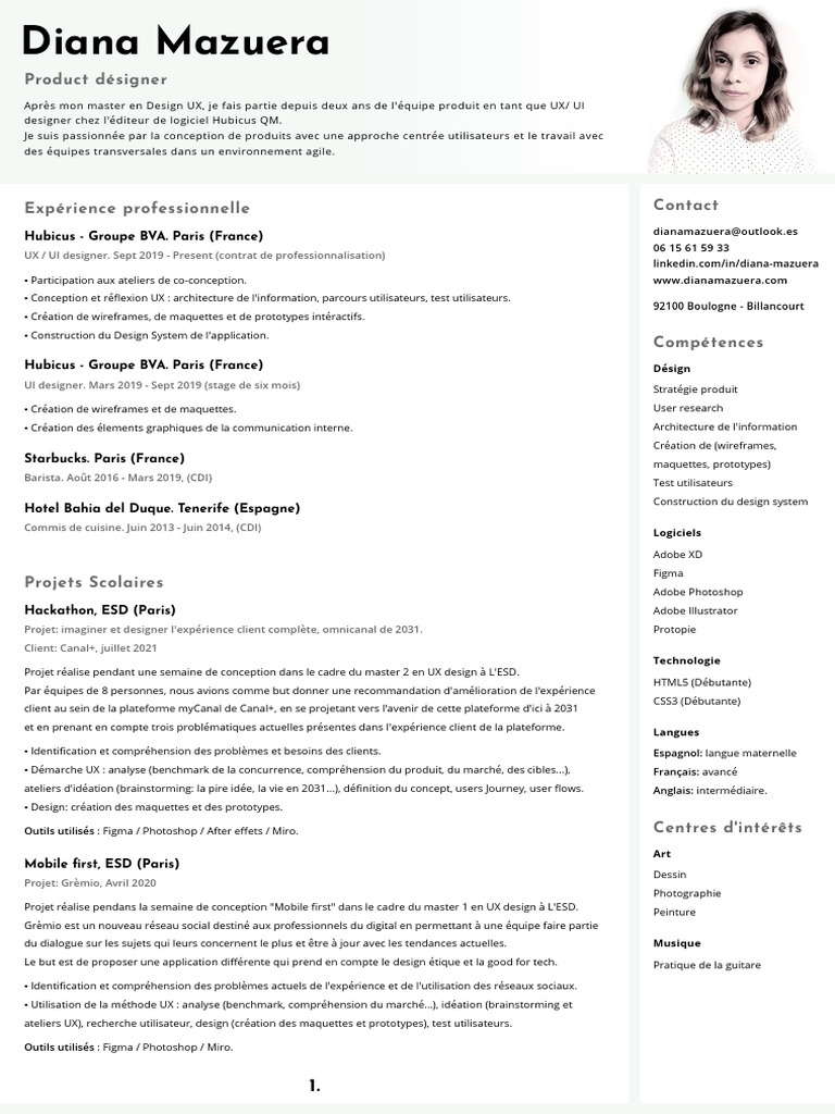 CV Diana MAZUERA | PDF