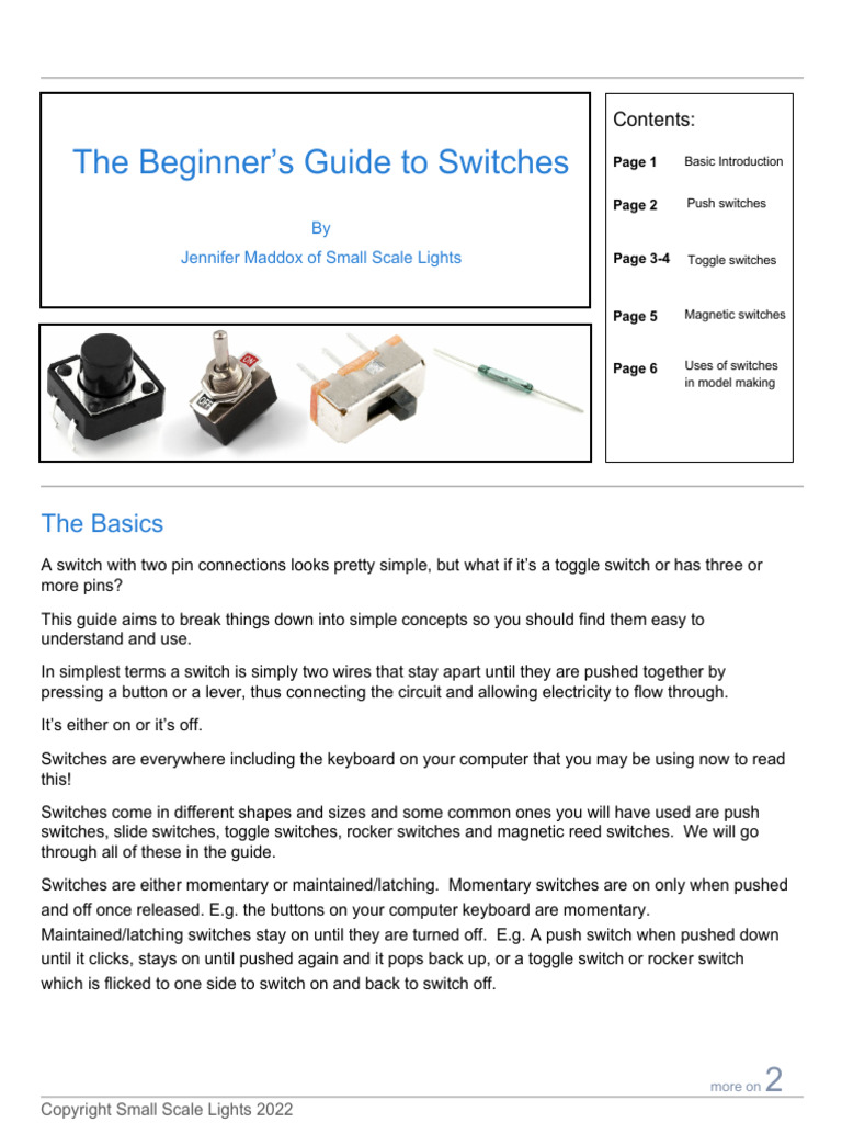 Beginners Guide To Switches | PDF | Switch | Electrical Engineering