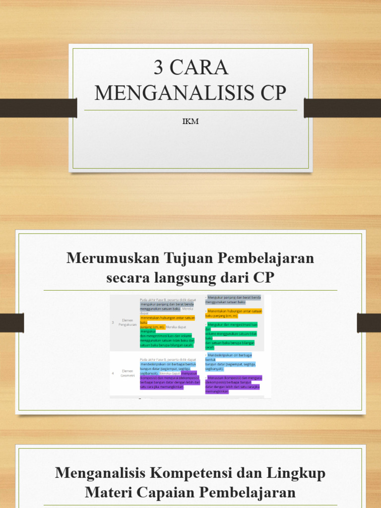 3 Cara Menganalisis CP | PDF