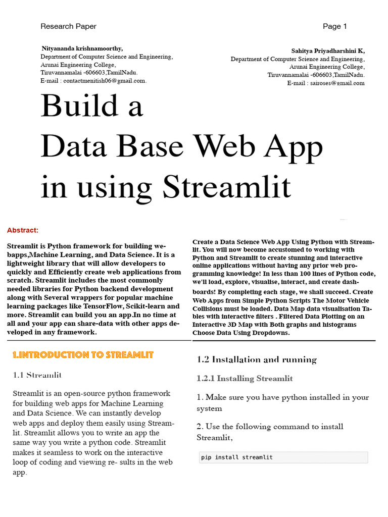 Build A Database Website Using Streamlit Library: Most Accidents Zone ...