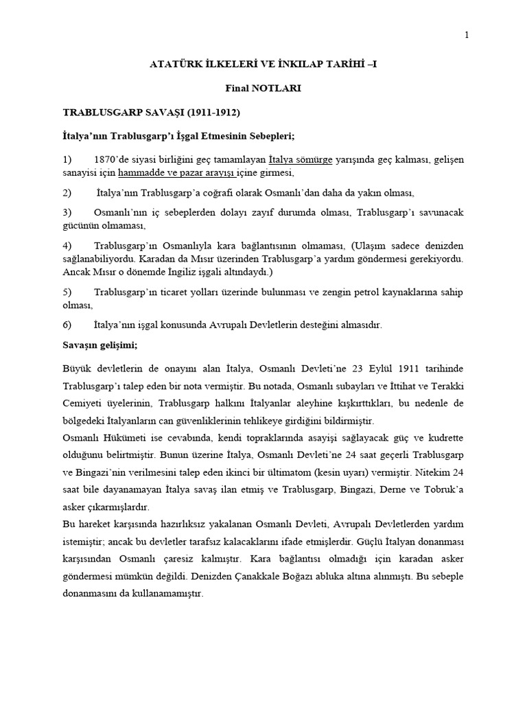 Final Notlari | PDF Final Notlari | PDF