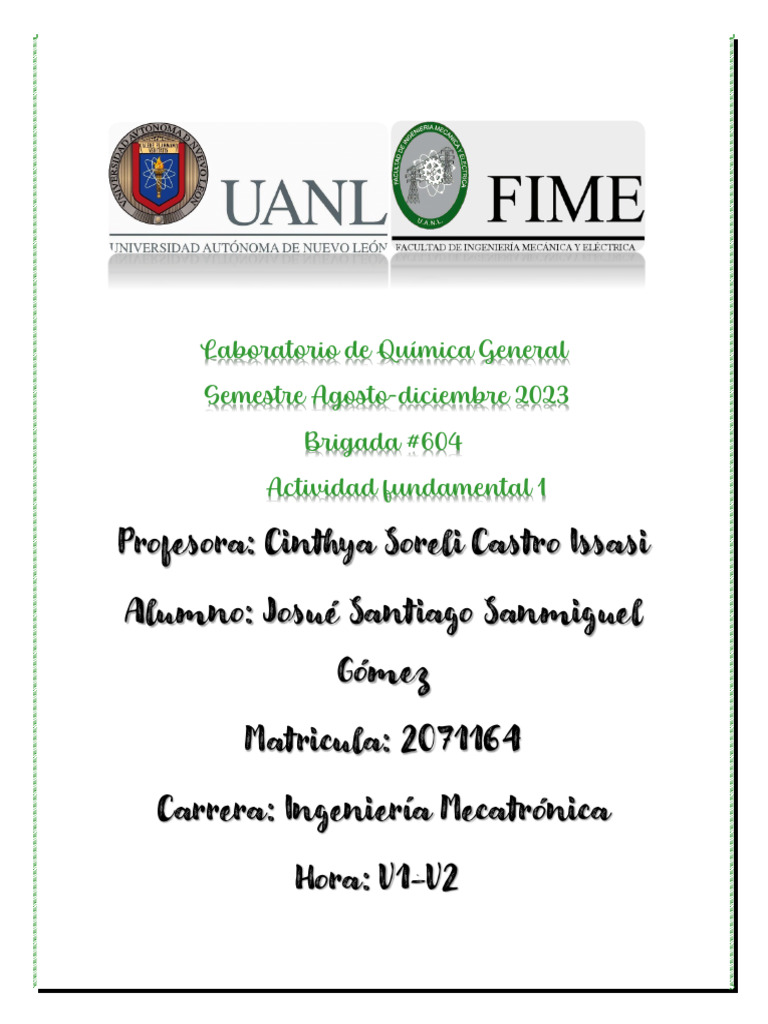 JSSG Af1 LQG | PDF | Guante | Laboratorios