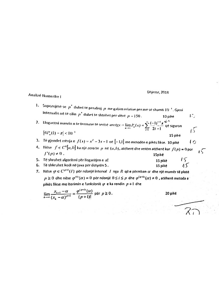 Numerike 1 Dhe 2 | PDF