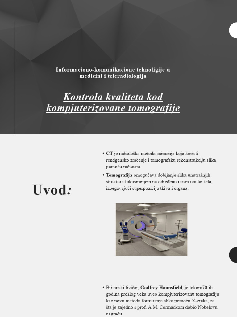 Kontrola Kvaliteta CT Aparata | PDF
