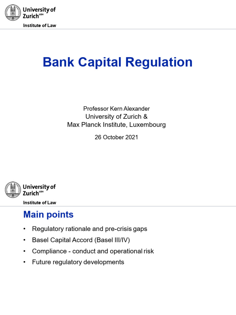 Bank Capital Regulation Kern Alexander 2021 | PDF | Basel Iii | Capital ...
