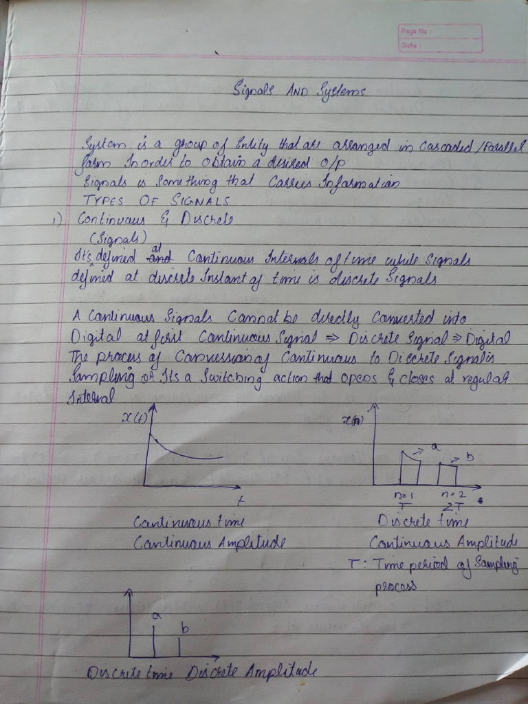 Module 1 (Signals and System) | PDF